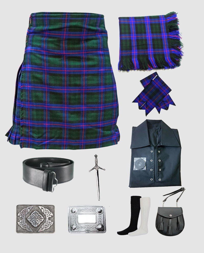 9 Pieces Armstrong Tartan Kilt Outfit