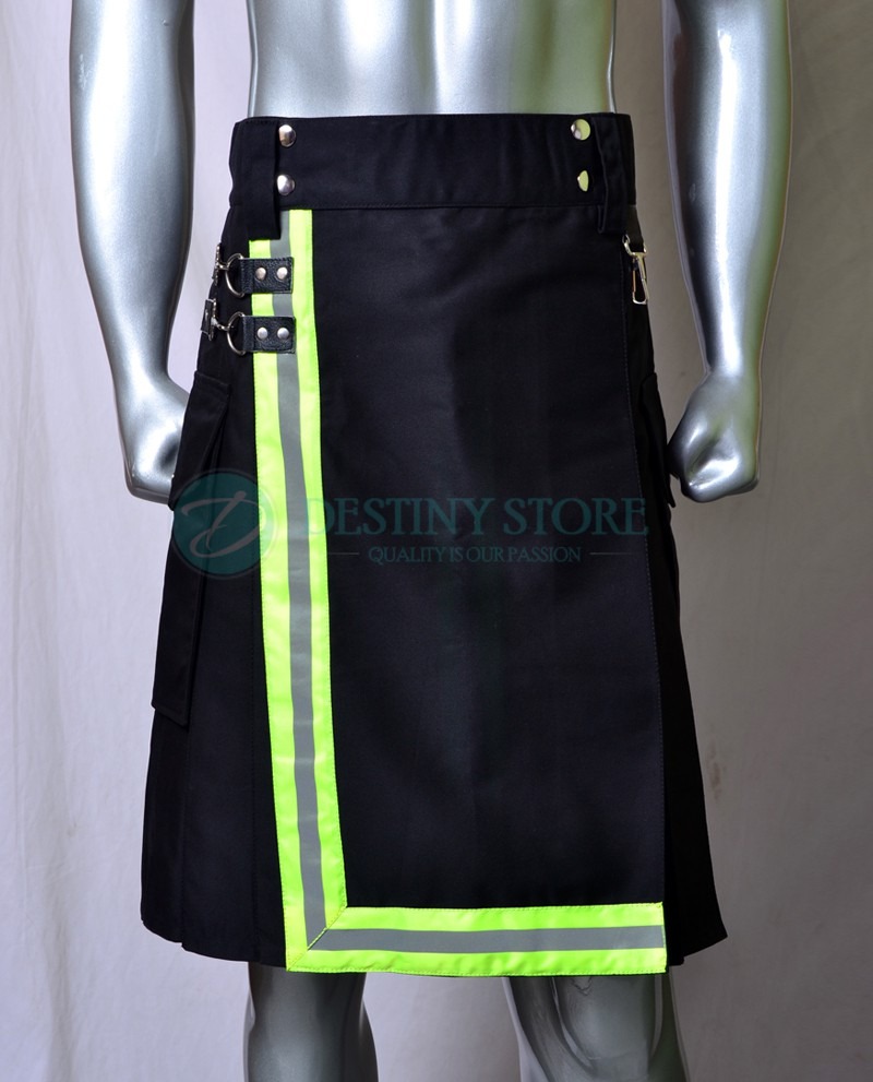 Black Utility Work Kilt for Firemen