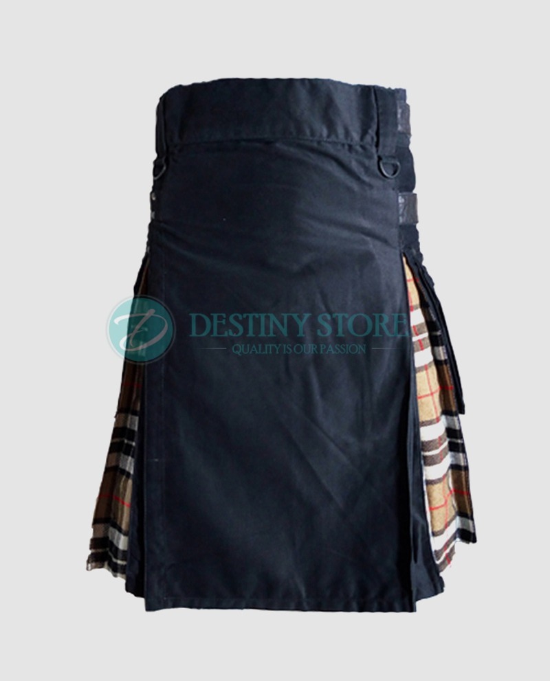 Camel Thompson Tartan Hybrid Kilt