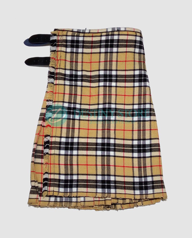 Thompson Camel Burberry Tartan Kilt